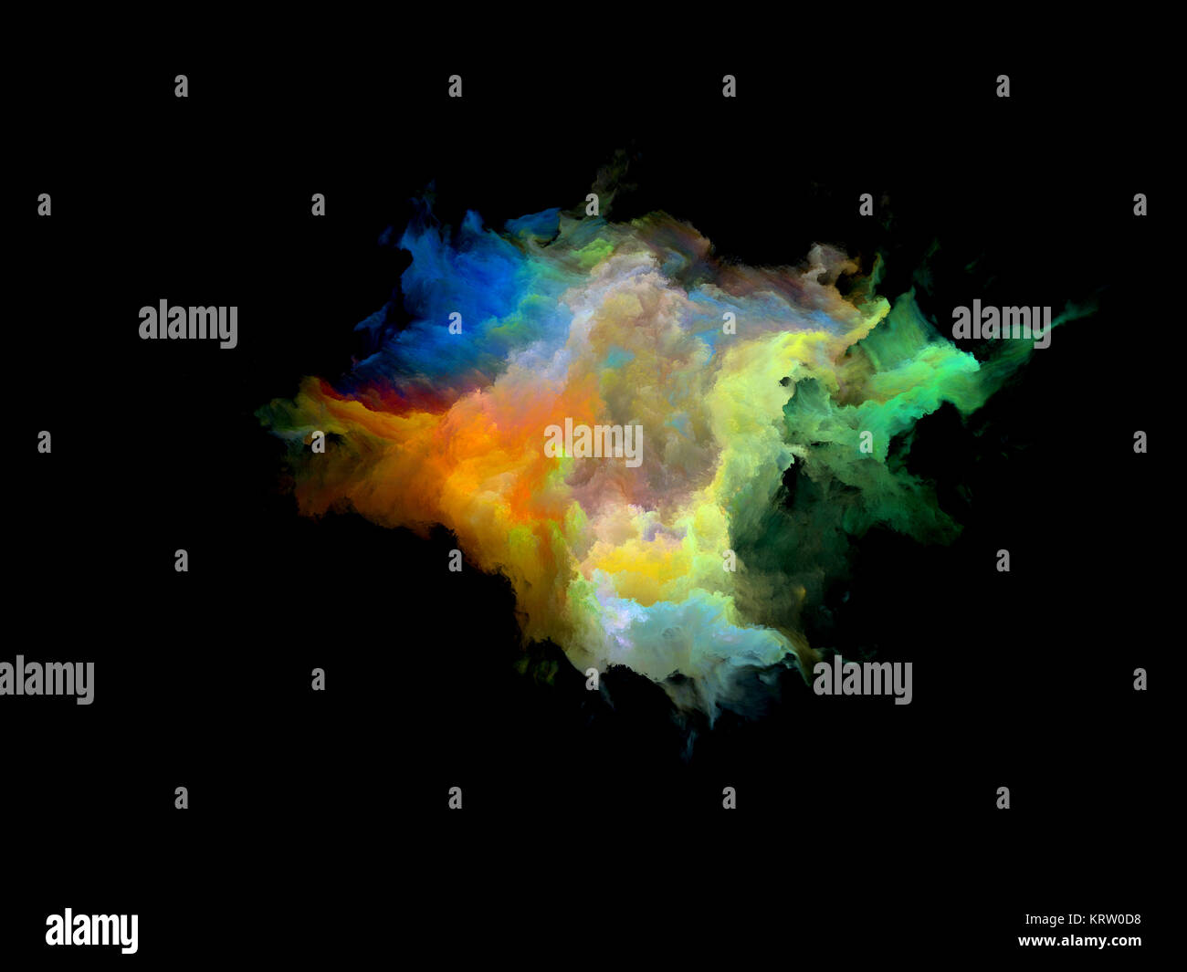 Colorful Fractal Cloud Particle Stock Photo - Alamy