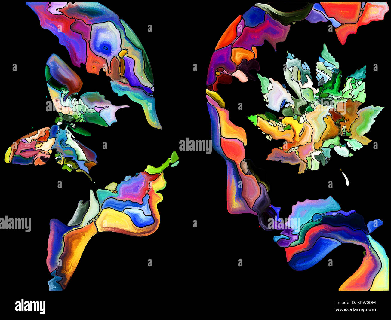 Metaphorical Self Fragmentation Stock Photo - Alamy