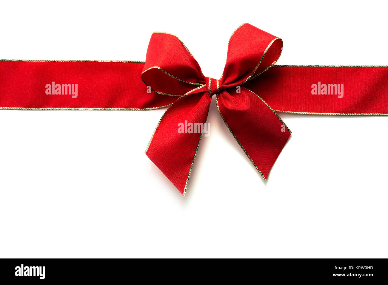 Red ribbon and bow isolated Stock Photo - Alamy