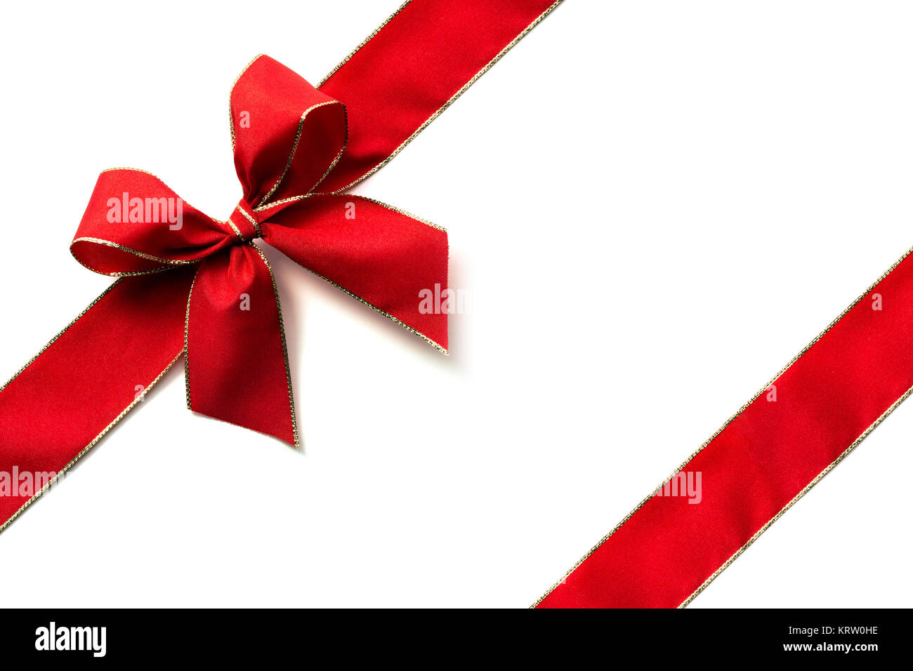 Red ribbon and bow isolated Stock Photo - Alamy