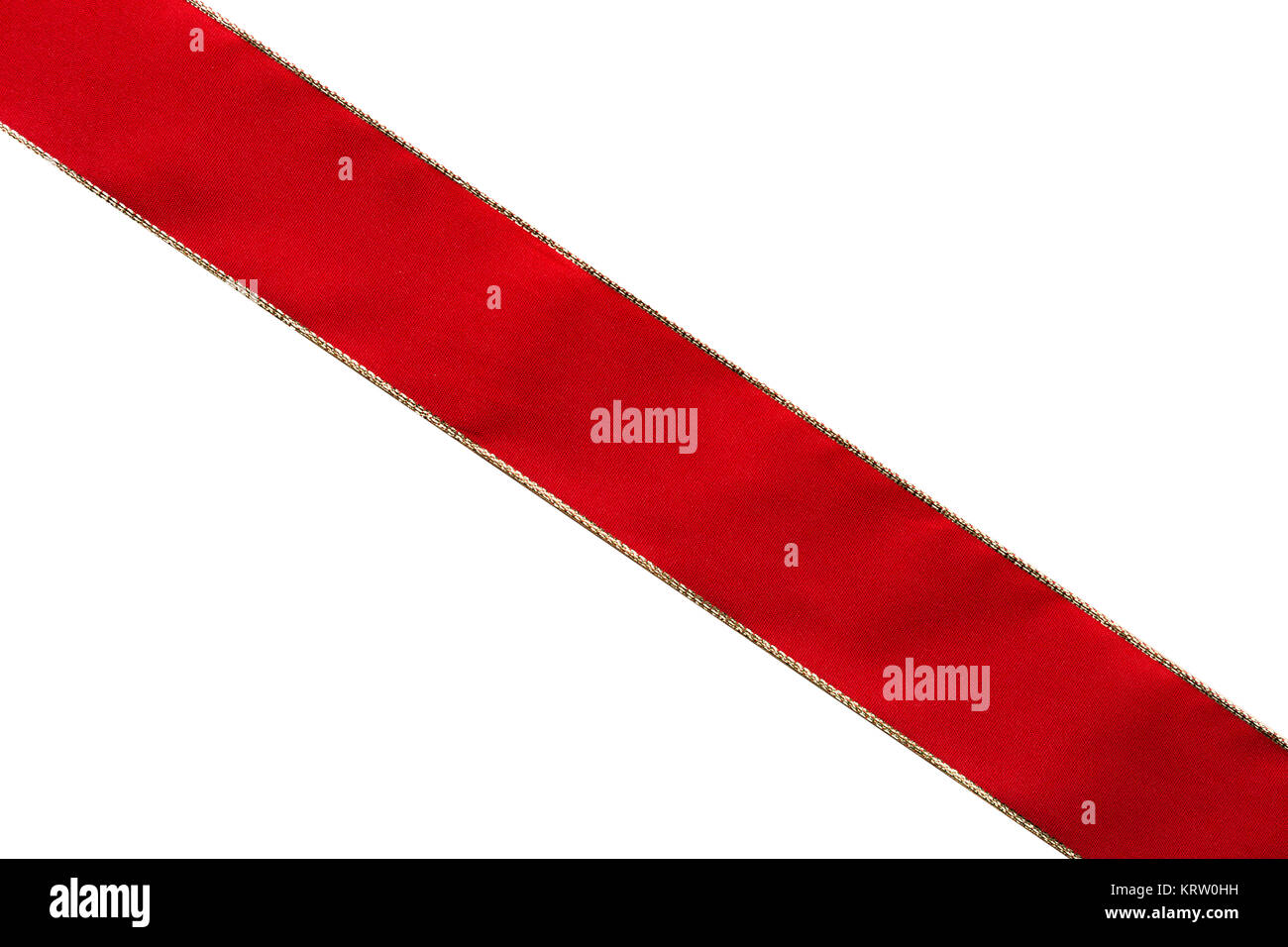Red ribbon isolated on white Stock Photo - Alamy