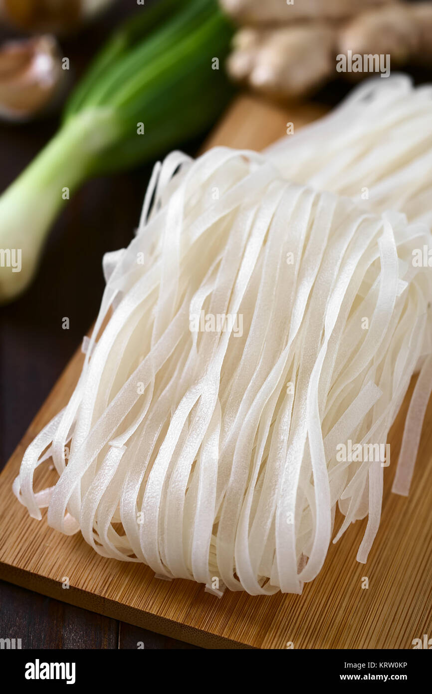 Raw Rice Noodles Stock Photo - Alamy