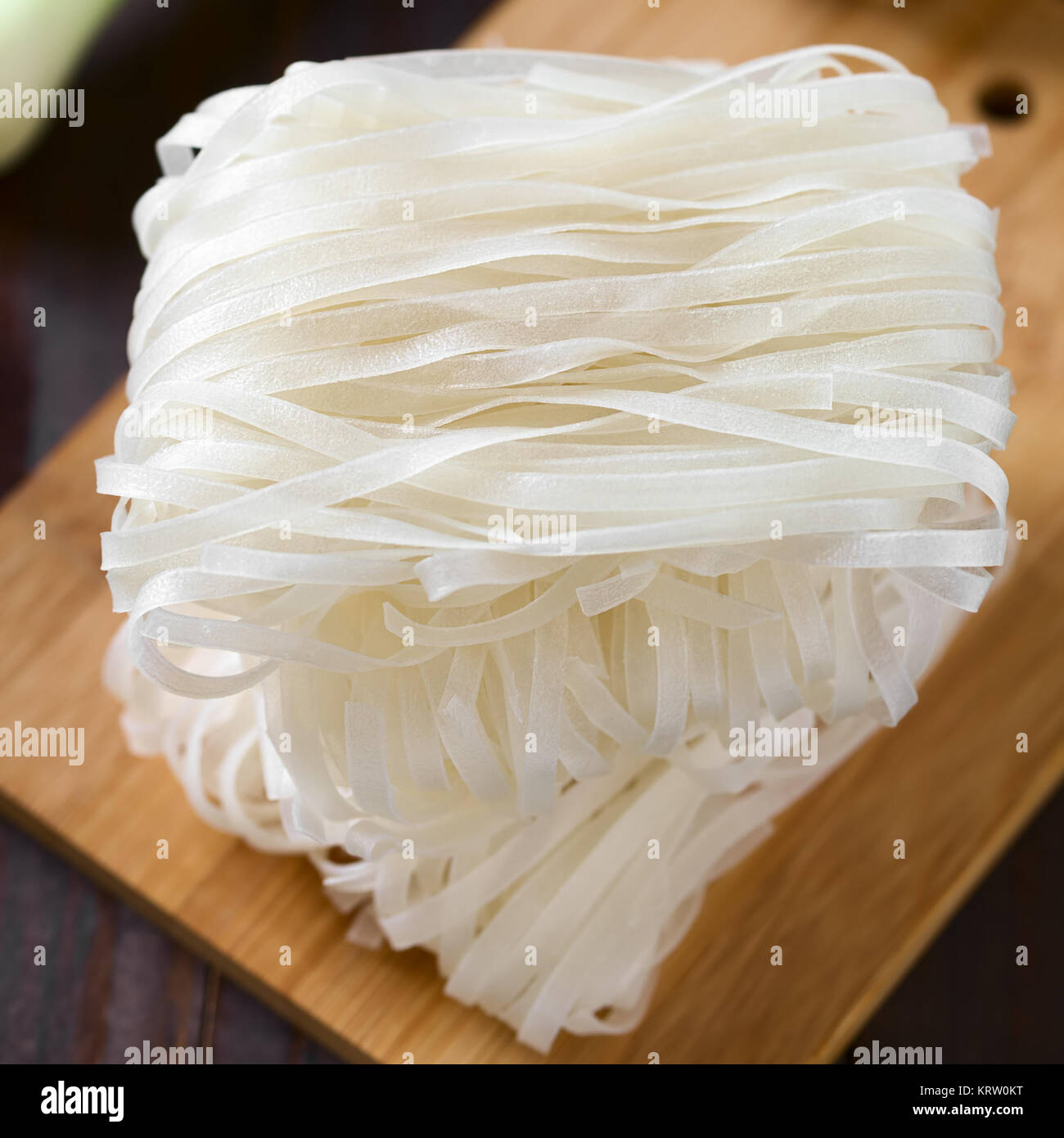 Raw Rice Noodles Stock Photo - Alamy