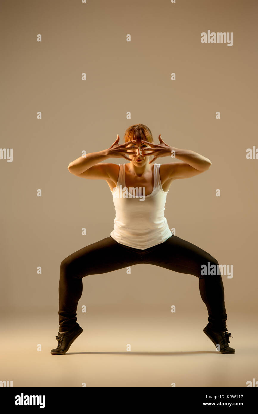 The women dancing hip hop choreography Stock Photo - Alamy