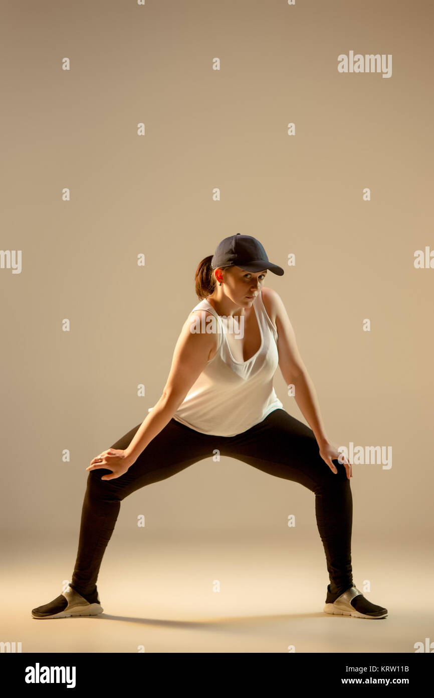 The women dancing hip hop choreography Stock Photo - Alamy