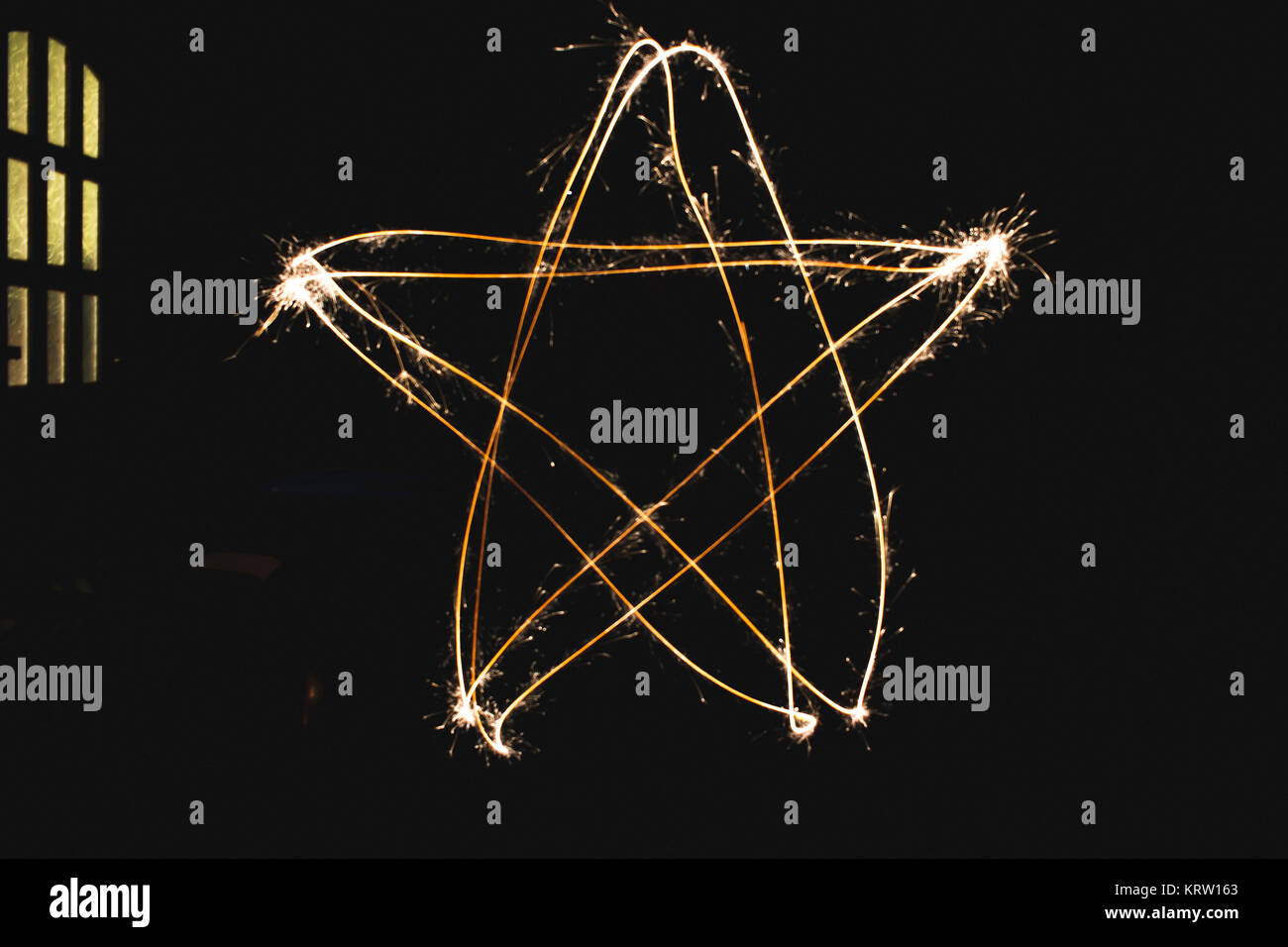 Sparkler Star Shape Stock Photo - Alamy