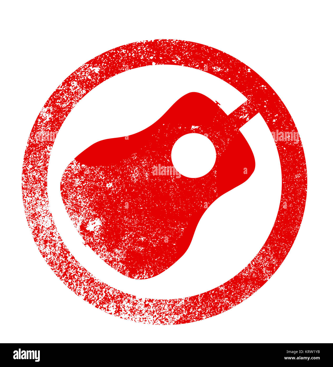 Acoustic Guitar Red Ink Stamp Stock Photo - Alamy