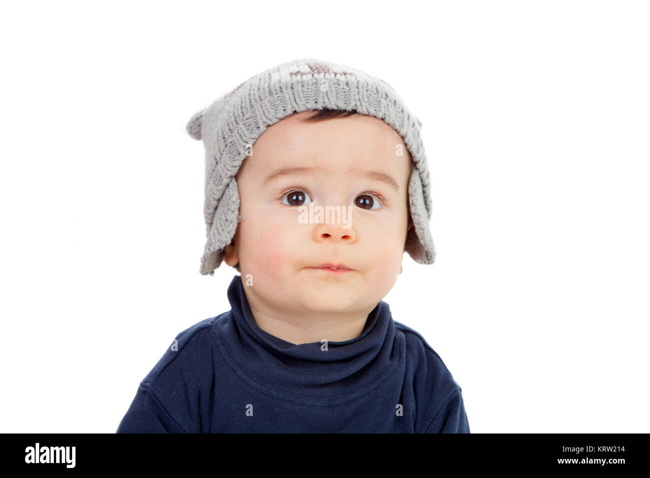 Adorable baby looking up Stock Photo - Alamy