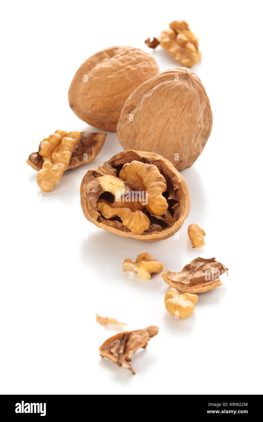 Close up ripe walnuts Cut Out Stock Images & Pictures - Alamy