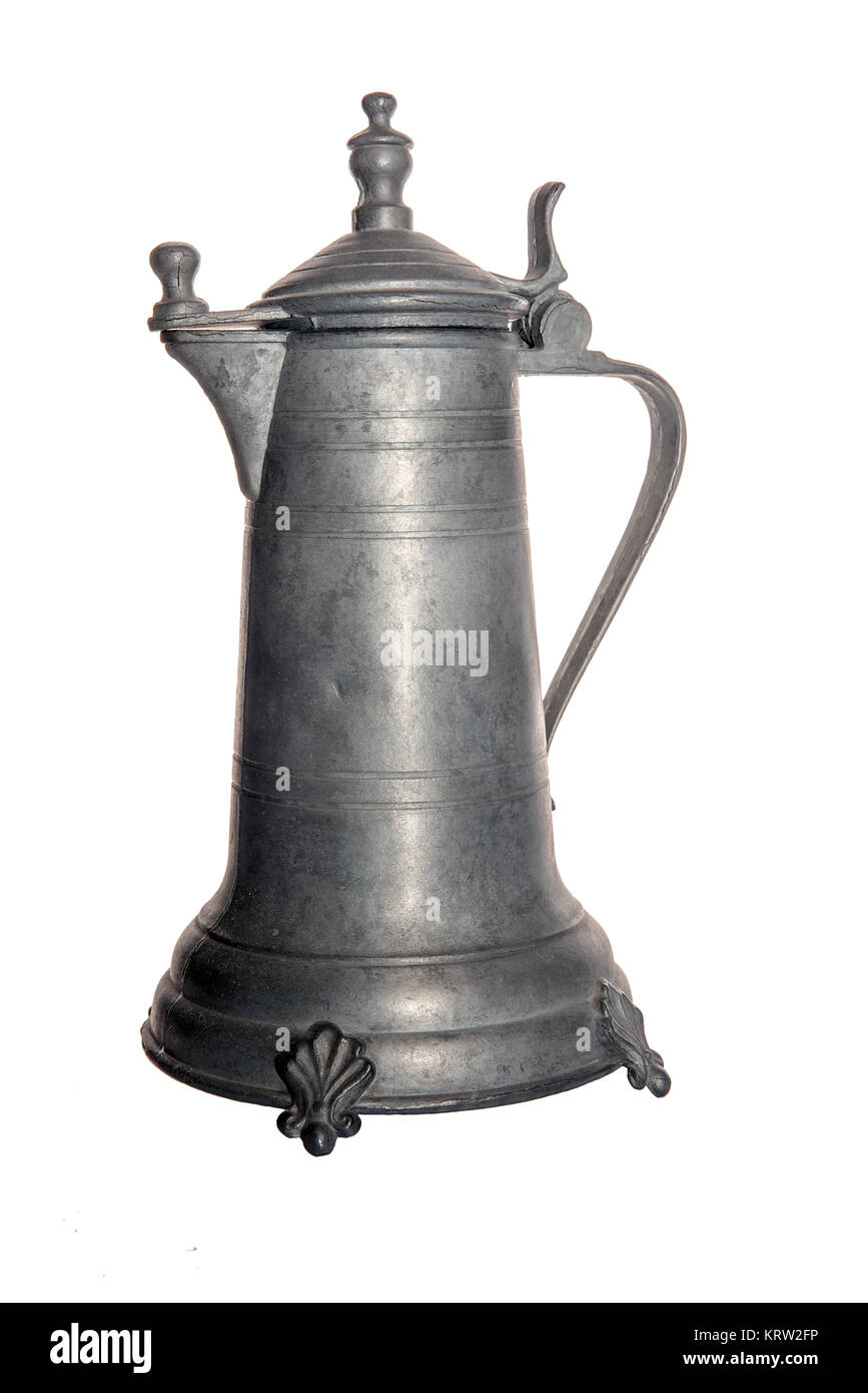 Coffee Pot or Wine Jug made of Tin Stock Photo - Alamy