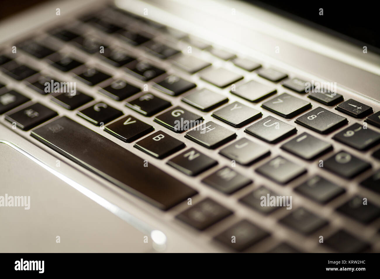 Laptop keyboard detail Stock Photo - Alamy