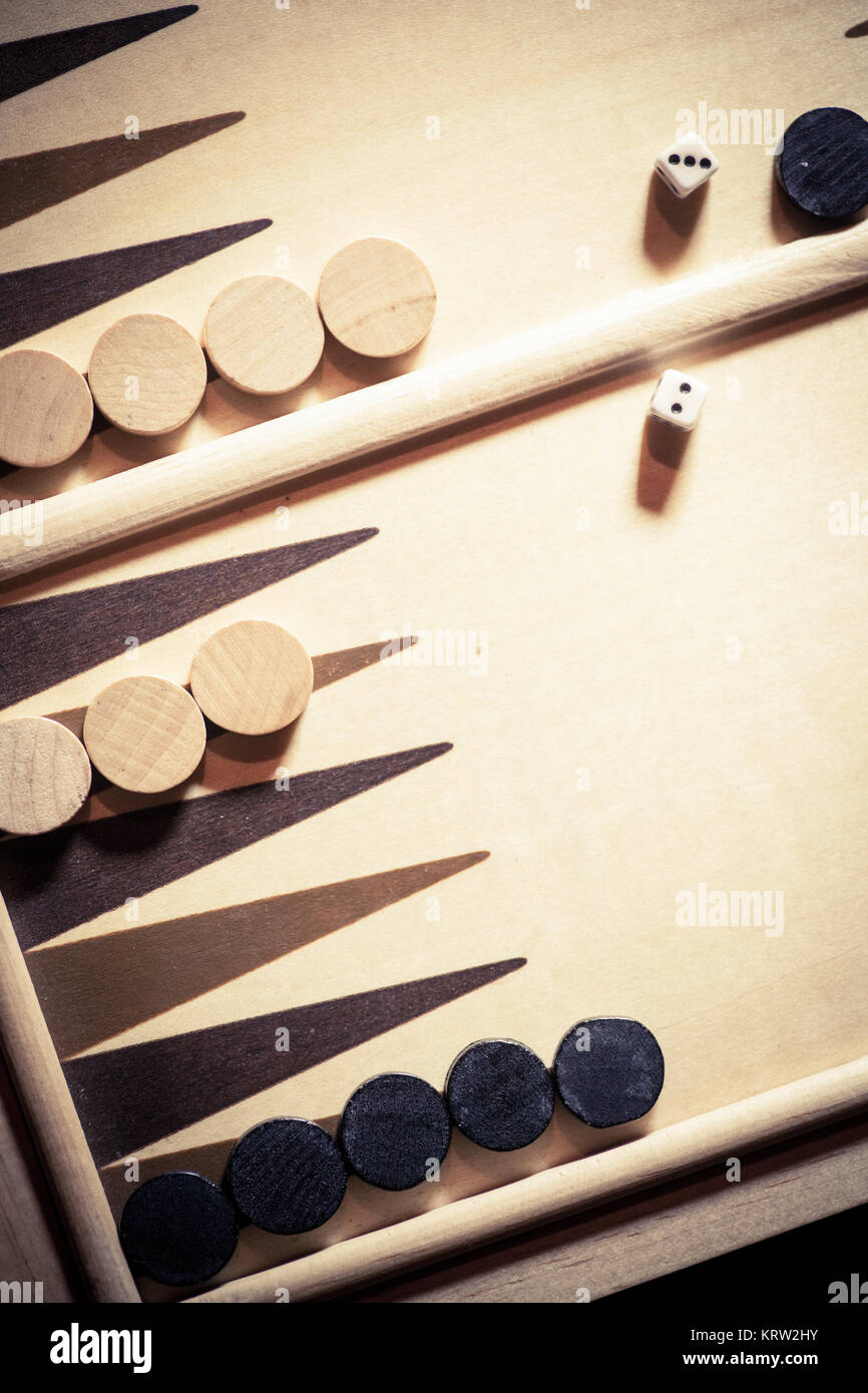 Backgammon board detail Stock Photo - Alamy