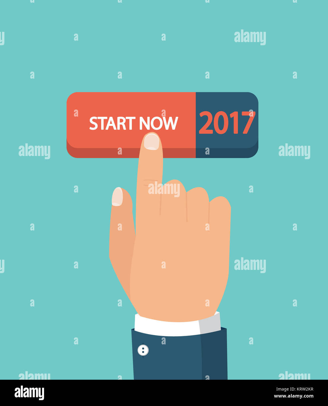 Businessman touch start word hi-res stock photography and images - Alamy