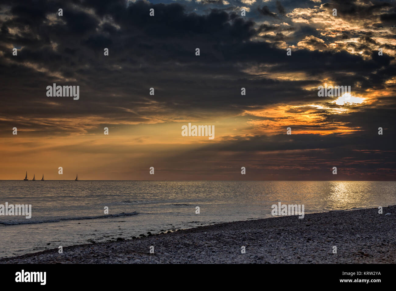 Big powerful sunset clouds at summer over the ocean Stock Photo - Alamy
