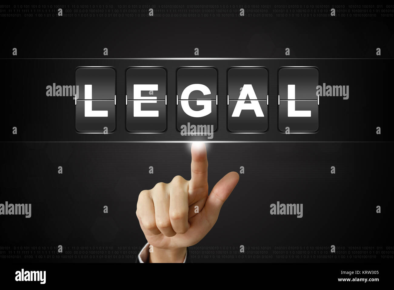 business hand clicking legal on Flipboard Stock Photo - Alamy