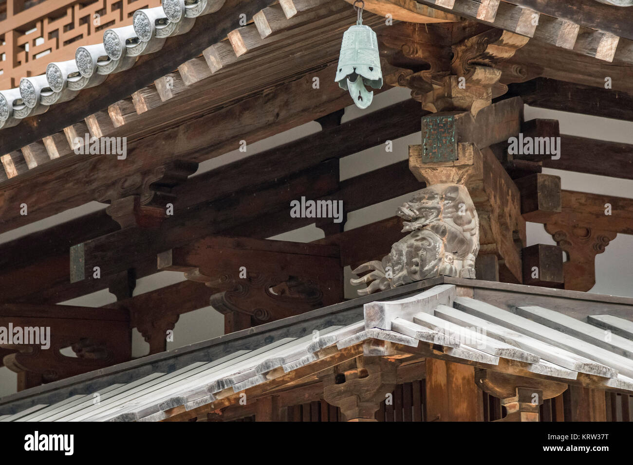 Kondo, Horyuji temple, Ikaruga Town, Ikoma District, Nara Prefecture ...