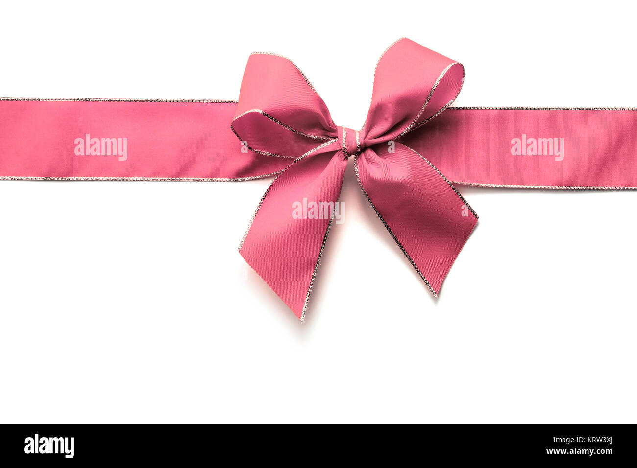 Pink ribbon and bow isolated Stock Photo - Alamy