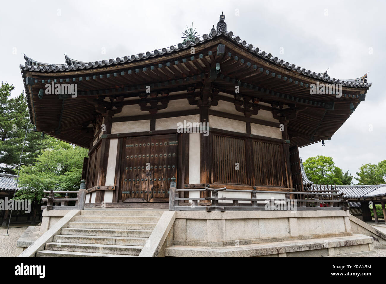Yumedono, Horyuji temple, Ikaruga Town, Ikoma District, Nara Prefecture ...