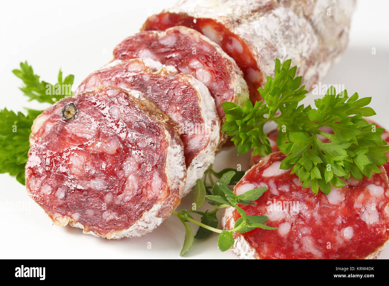French Saucisson Sec Stock Photo - Alamy