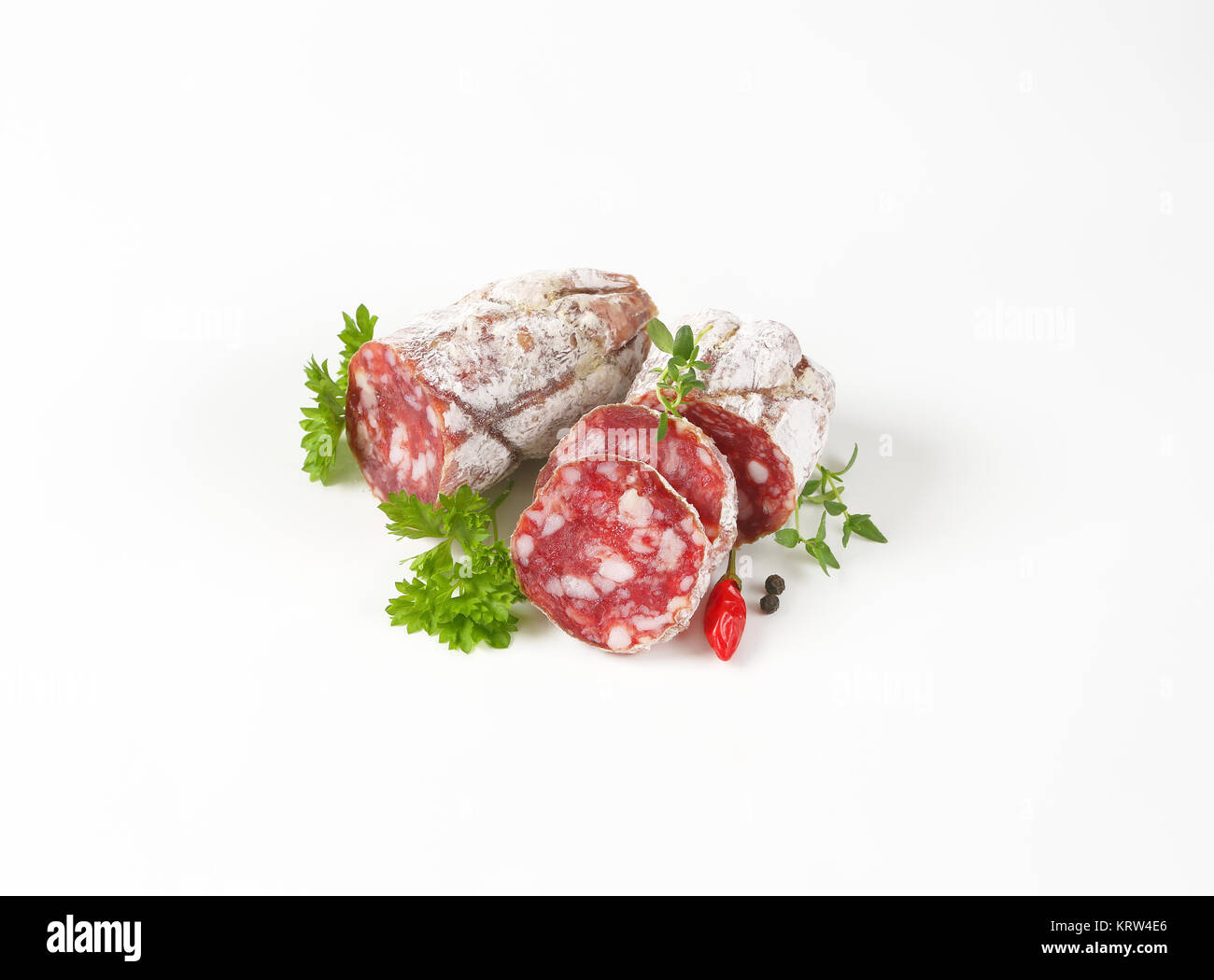 French Saucisson Sec Stock Photo - Alamy