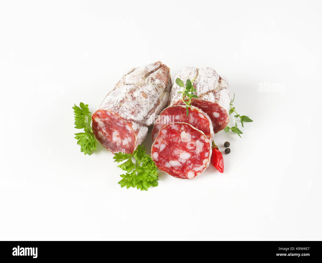 French Saucisson Sec Stock Photo - Alamy