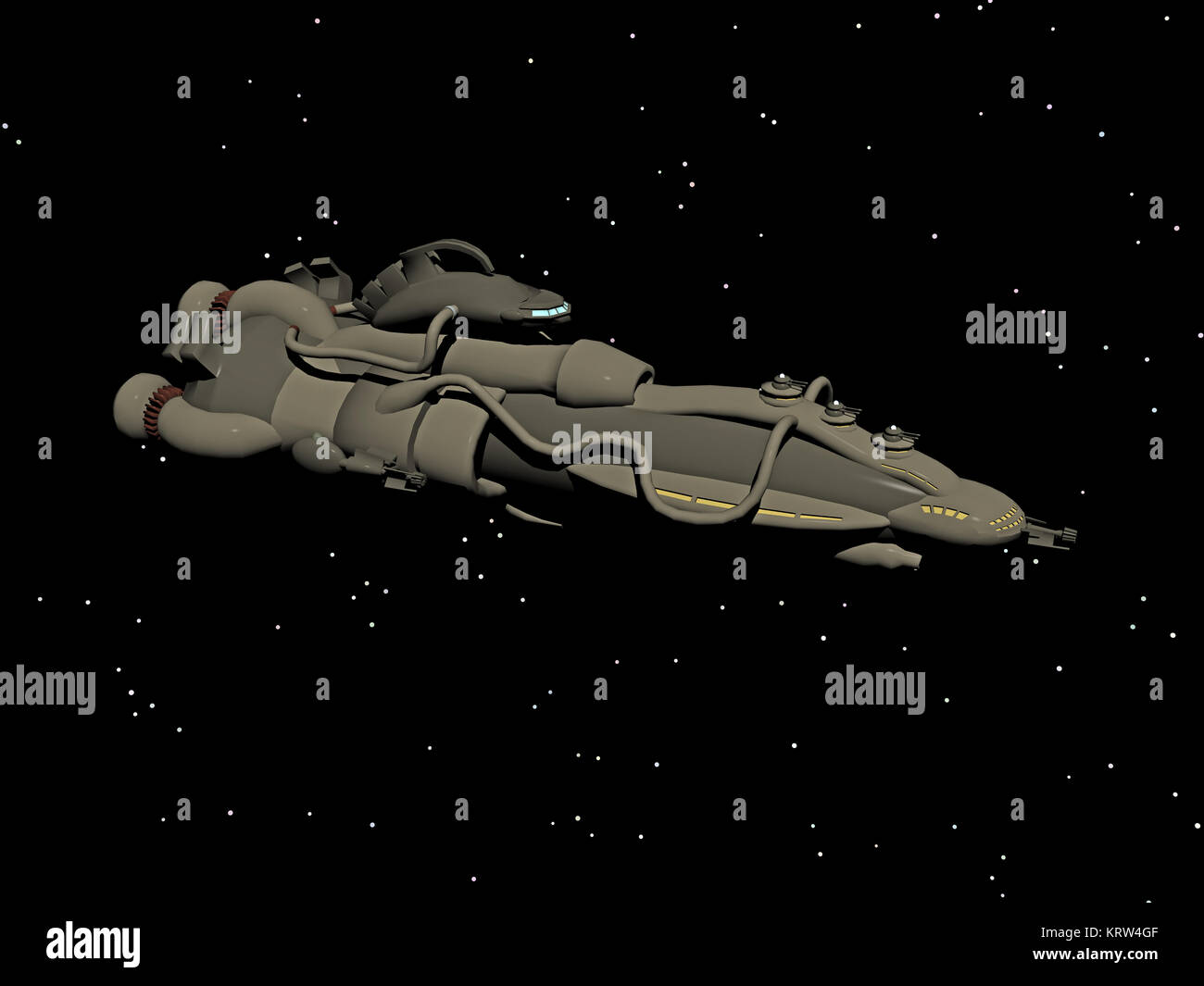 spaceship in space Stock Photo - Alamy