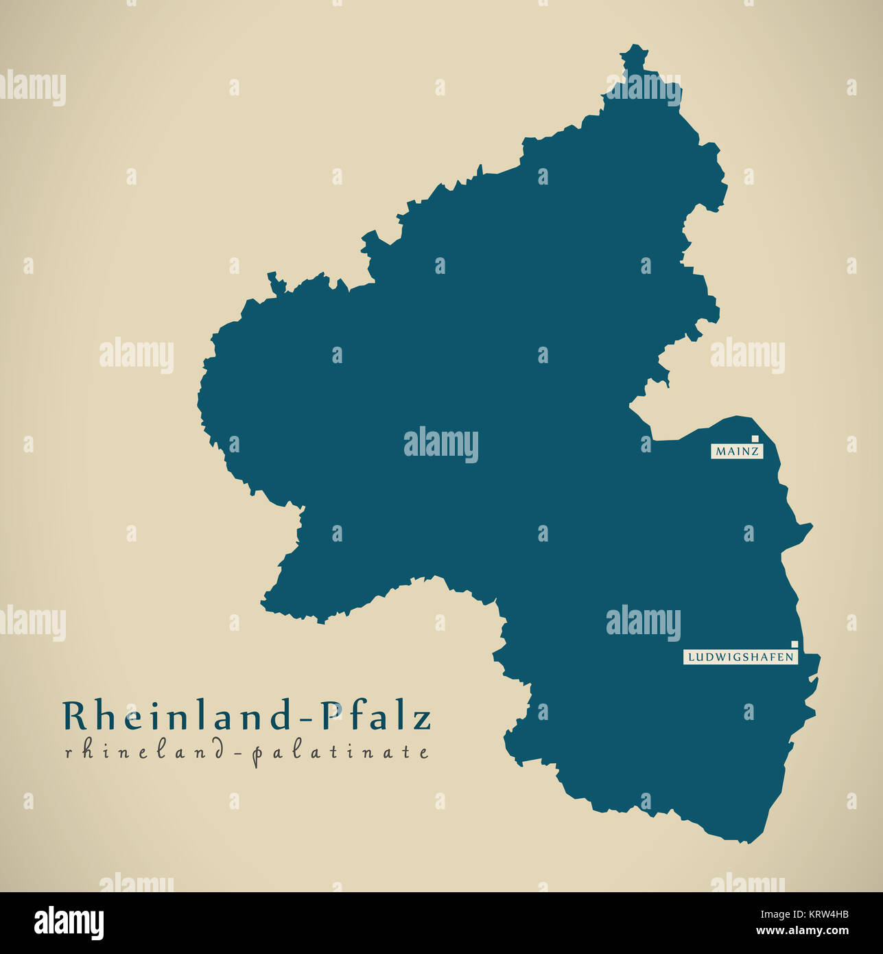 Rheinland Pfalz Map With Capital Administrative Map Of Germany