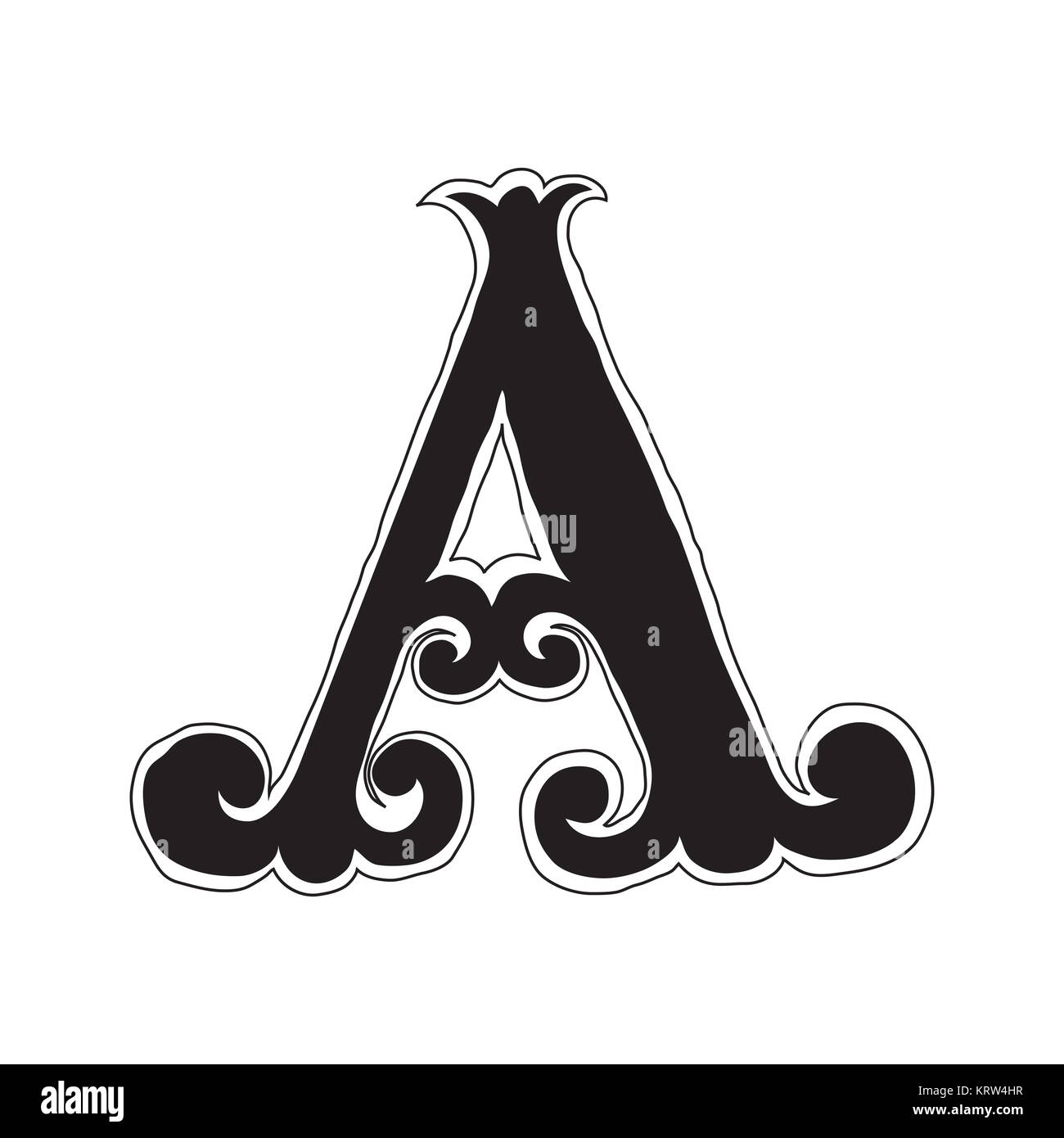 The vintage style letter A Stock Photo - Alamy