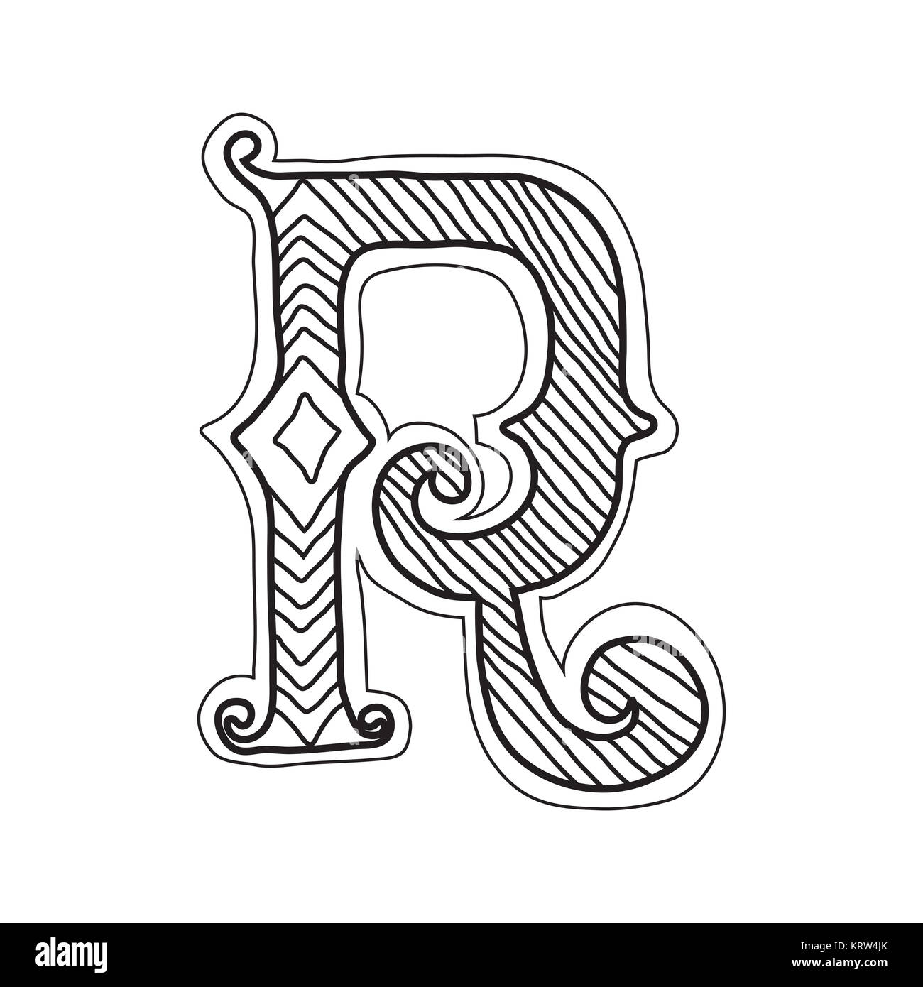 Fancy Script Letter R