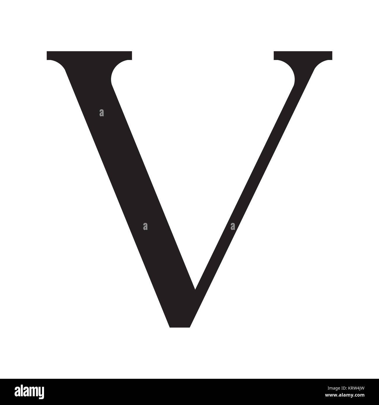 The vintage style letter V Stock Photo - Alamy