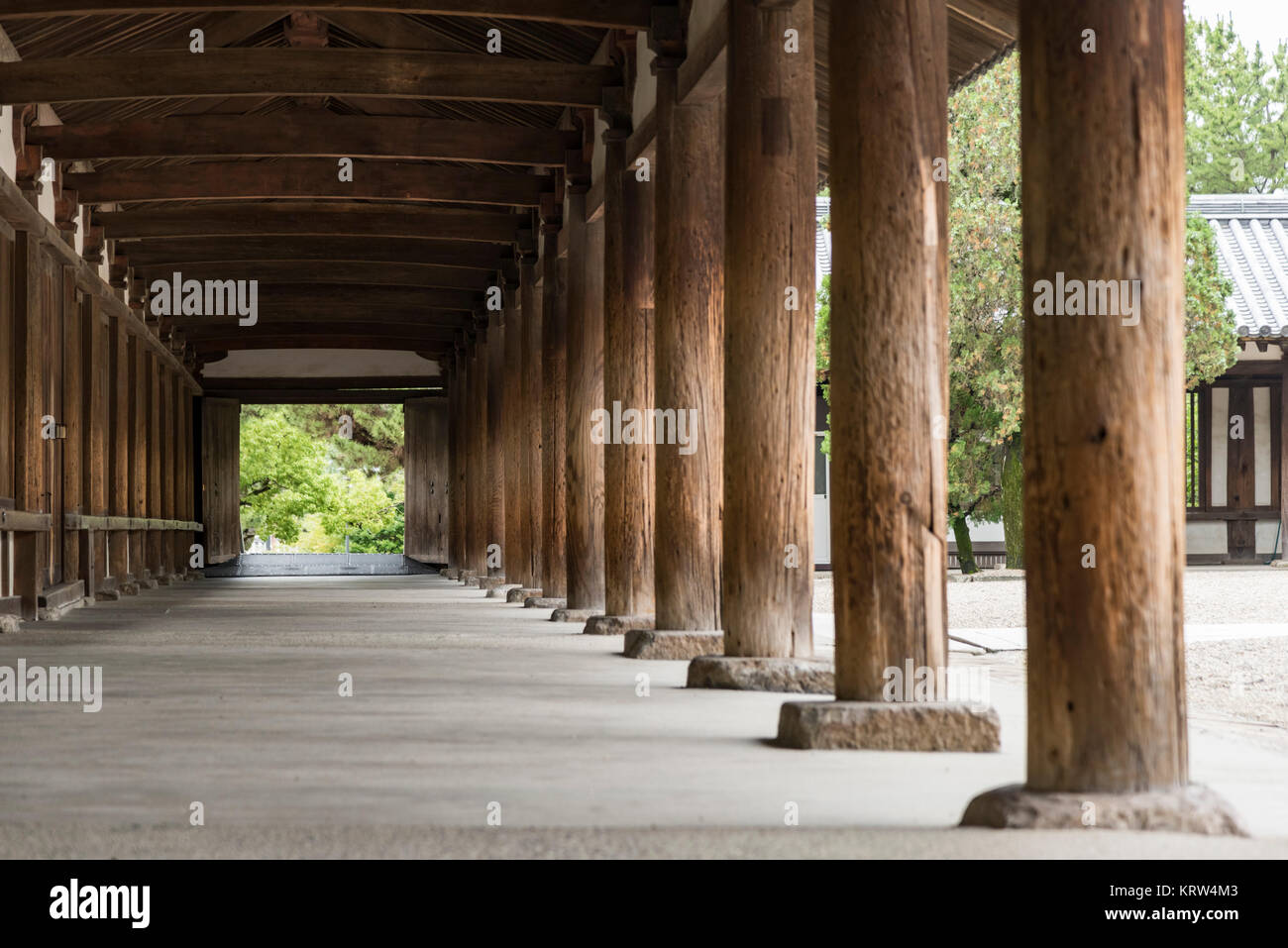 Entasis Pillars, Horyuji temple, Ikaruga Town, Ikoma District, Nara ...