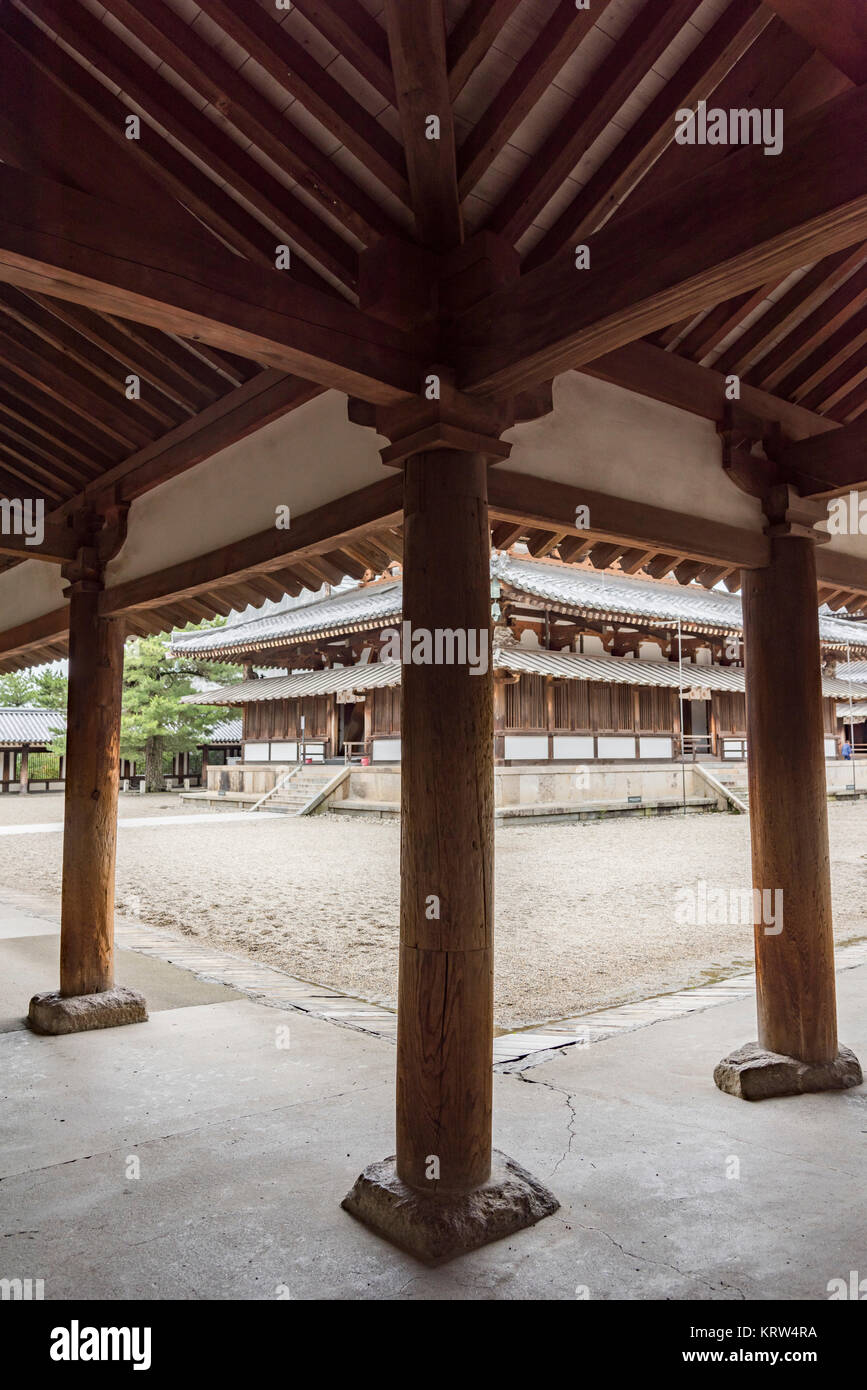 Entasis Pillars, Horyuji temple, Ikaruga Town, Ikoma District, Nara ...