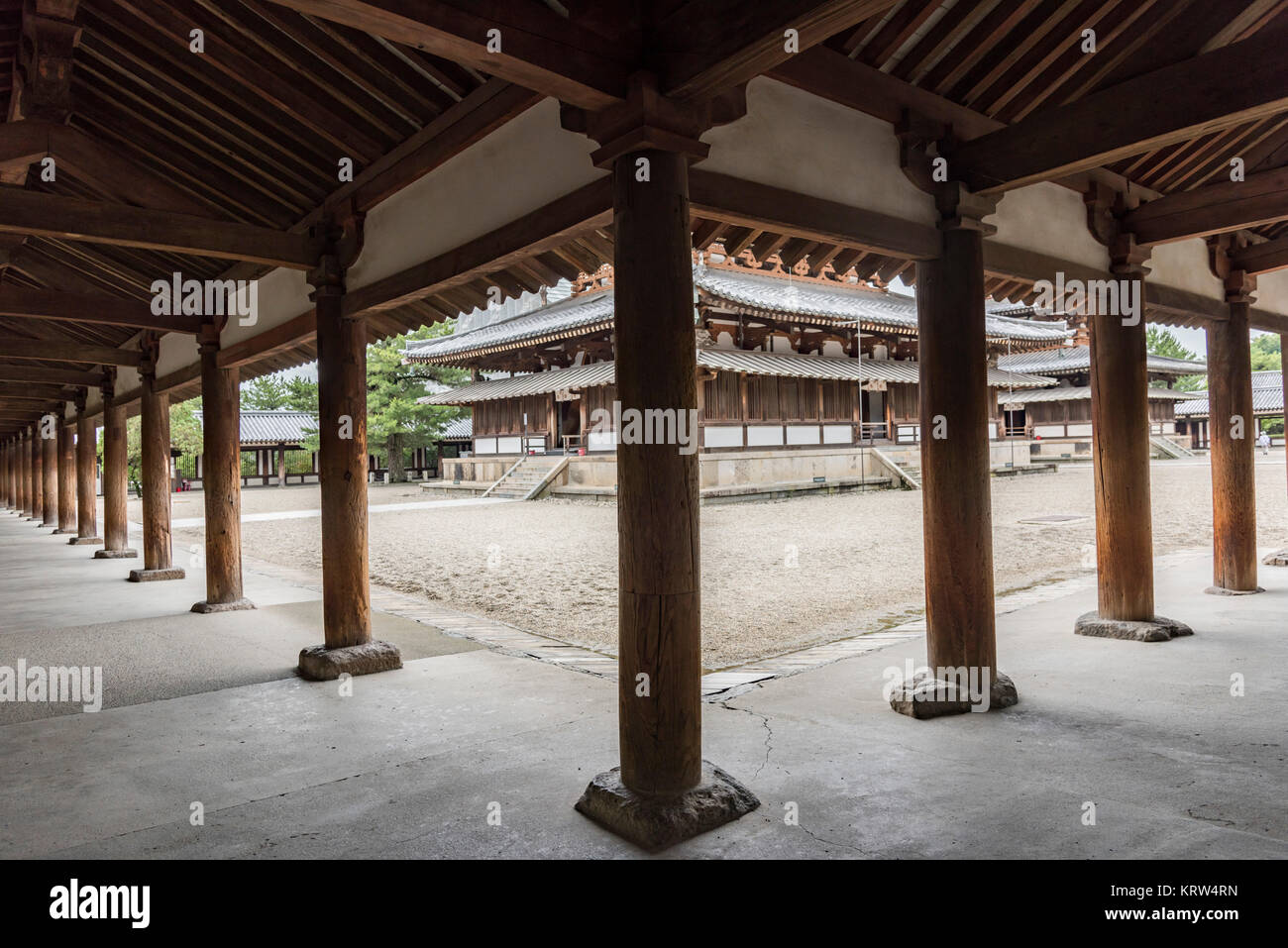 Entasis Pillars, Horyuji temple, Ikaruga Town, Ikoma District, Nara ...