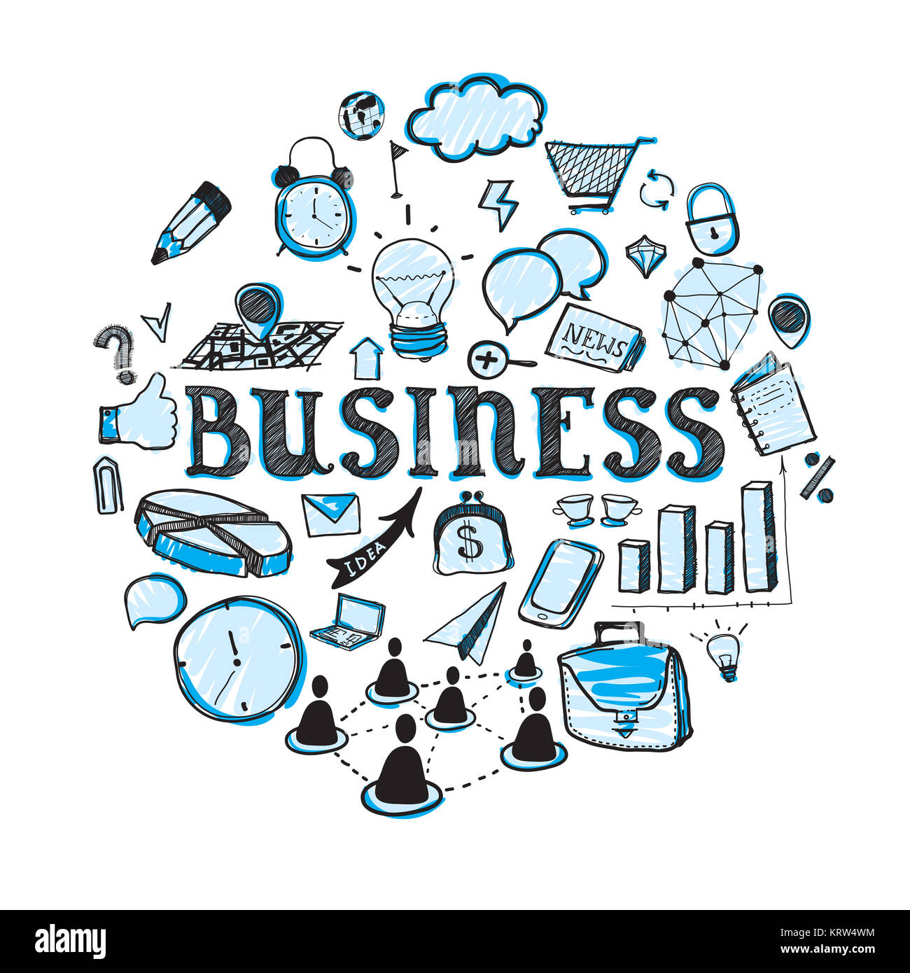 Arrow doodles Cut Out Stock Images & Pictures - Alamy