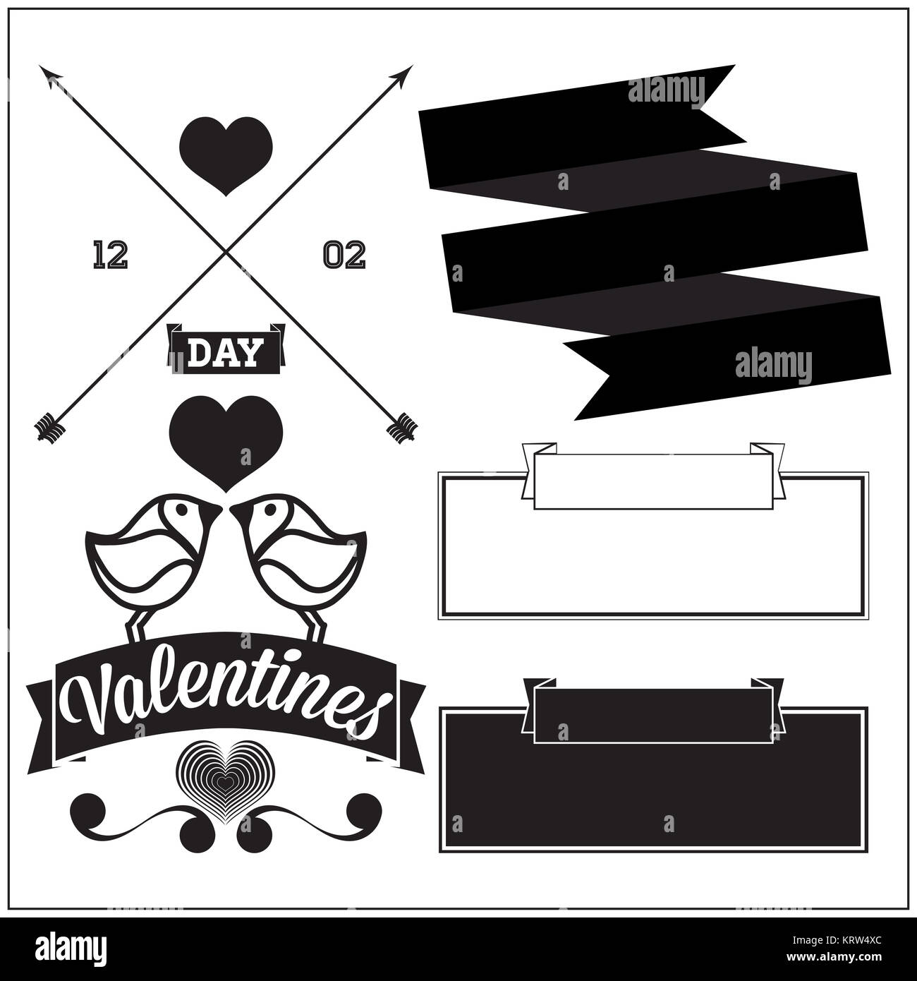 Valentine's day. Set Stock Photo - Alamy