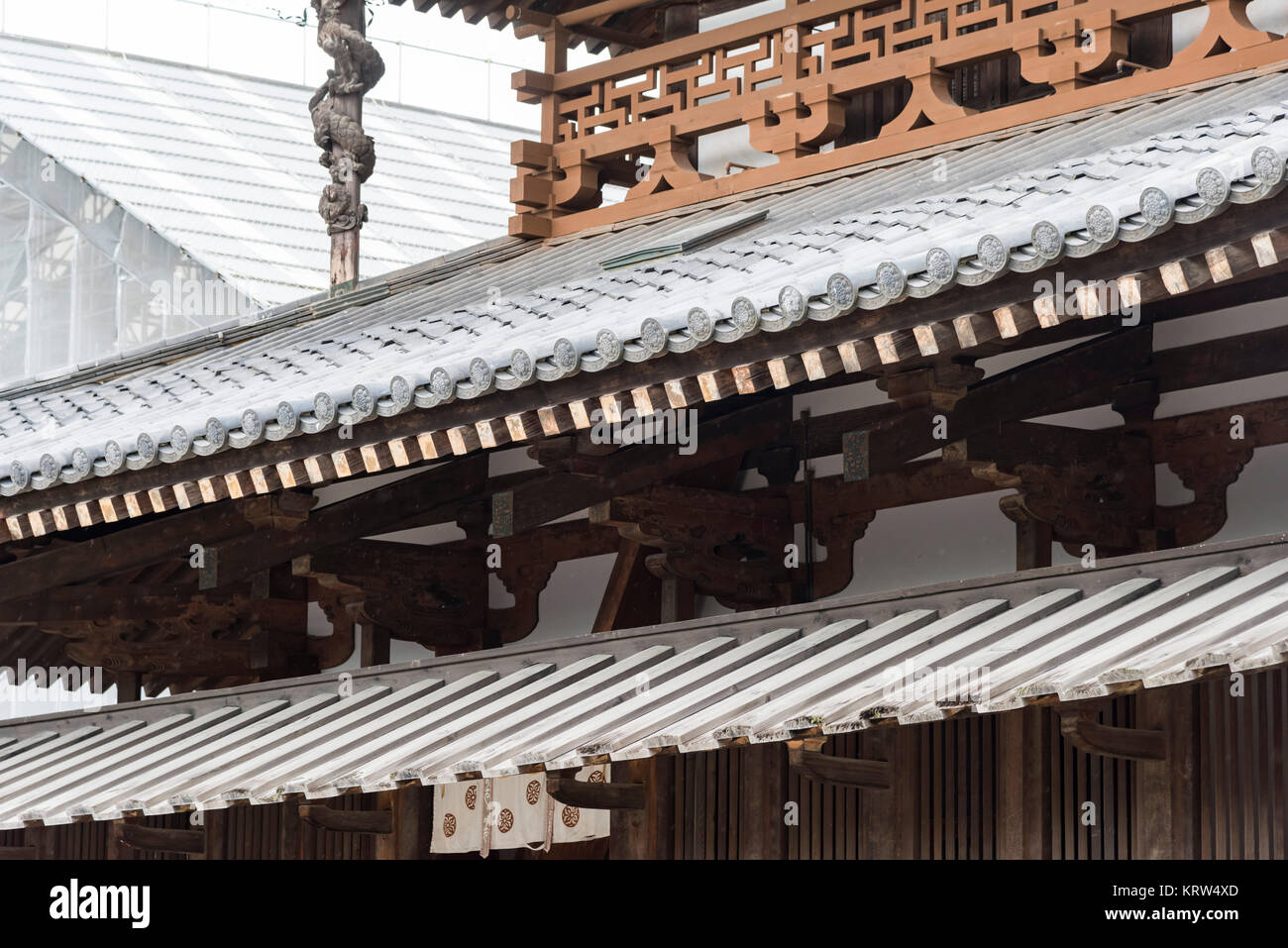 Kondo, Horyuji temple, Ikaruga Town, Ikoma District, Nara Prefecture ...