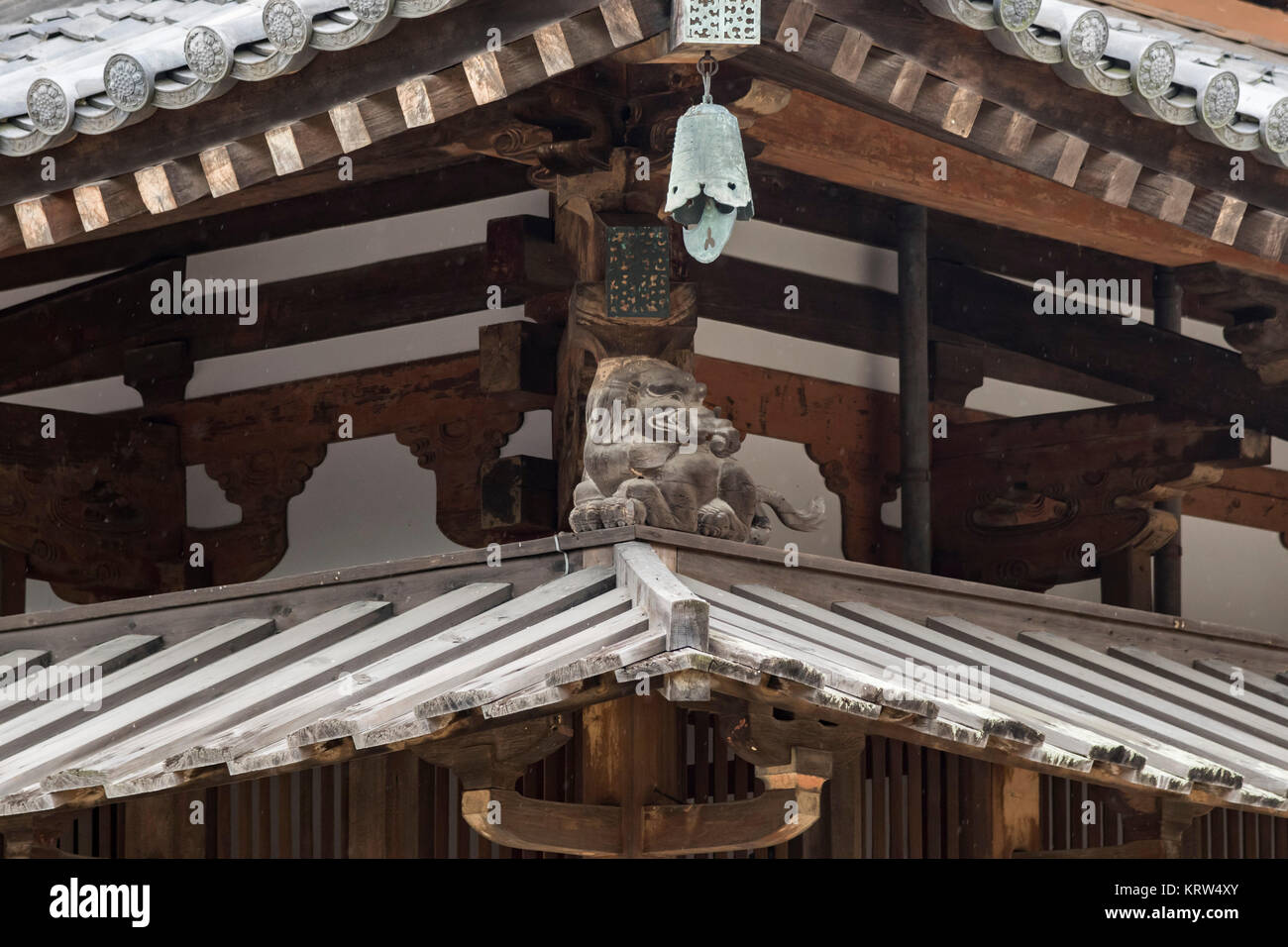 Kondo, Horyuji temple, Ikaruga Town, Ikoma District, Nara Prefecture ...