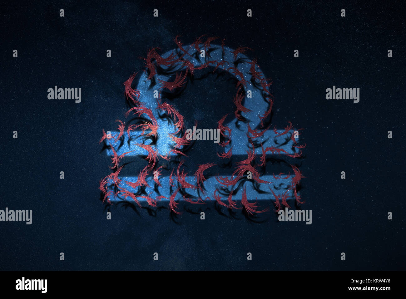 Libra Zodiac Sign hippie style Stock Photo - Alamy