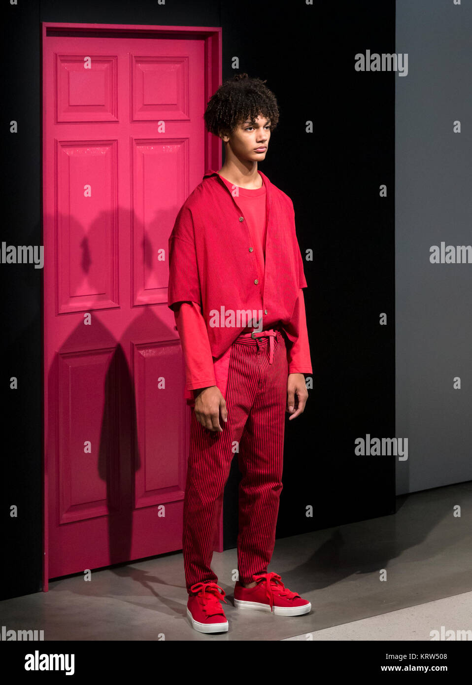 NEW YORK, NY - July 11, 2017: A model poses at the Gustav Von ...