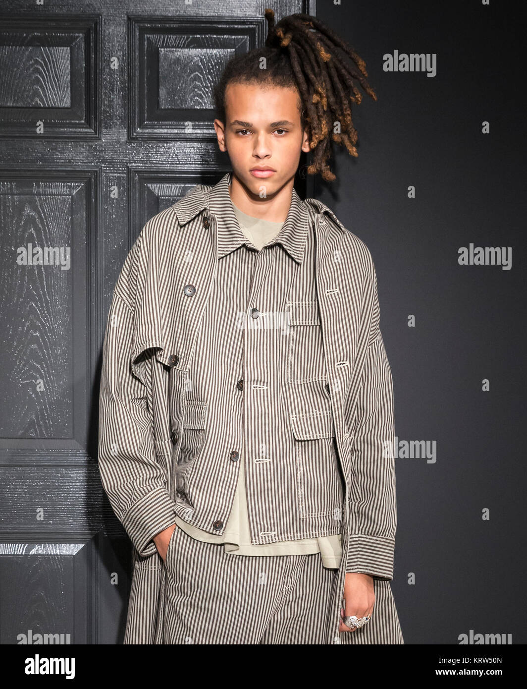 NEW YORK, NY - July 11, 2017: A model poses at the Gustav Von ...