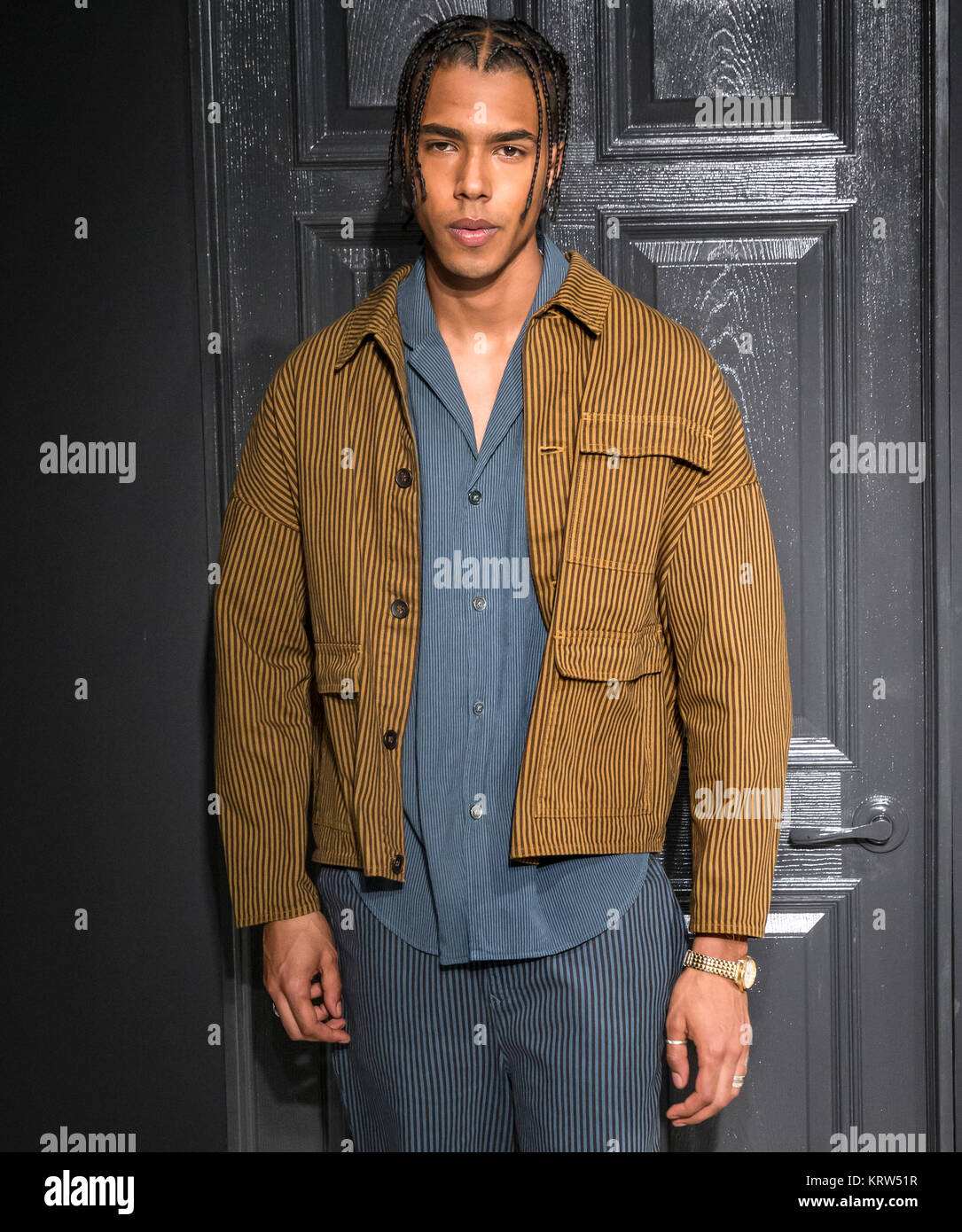 NEW YORK, NY - July 11, 2017: A model poses at the Gustav Von ...