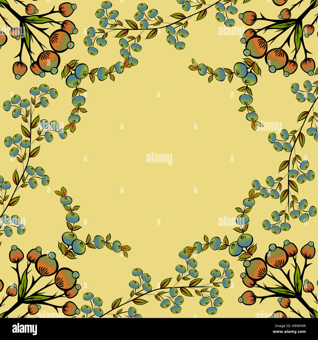 Berries natural vector background Stock Photo - Alamy