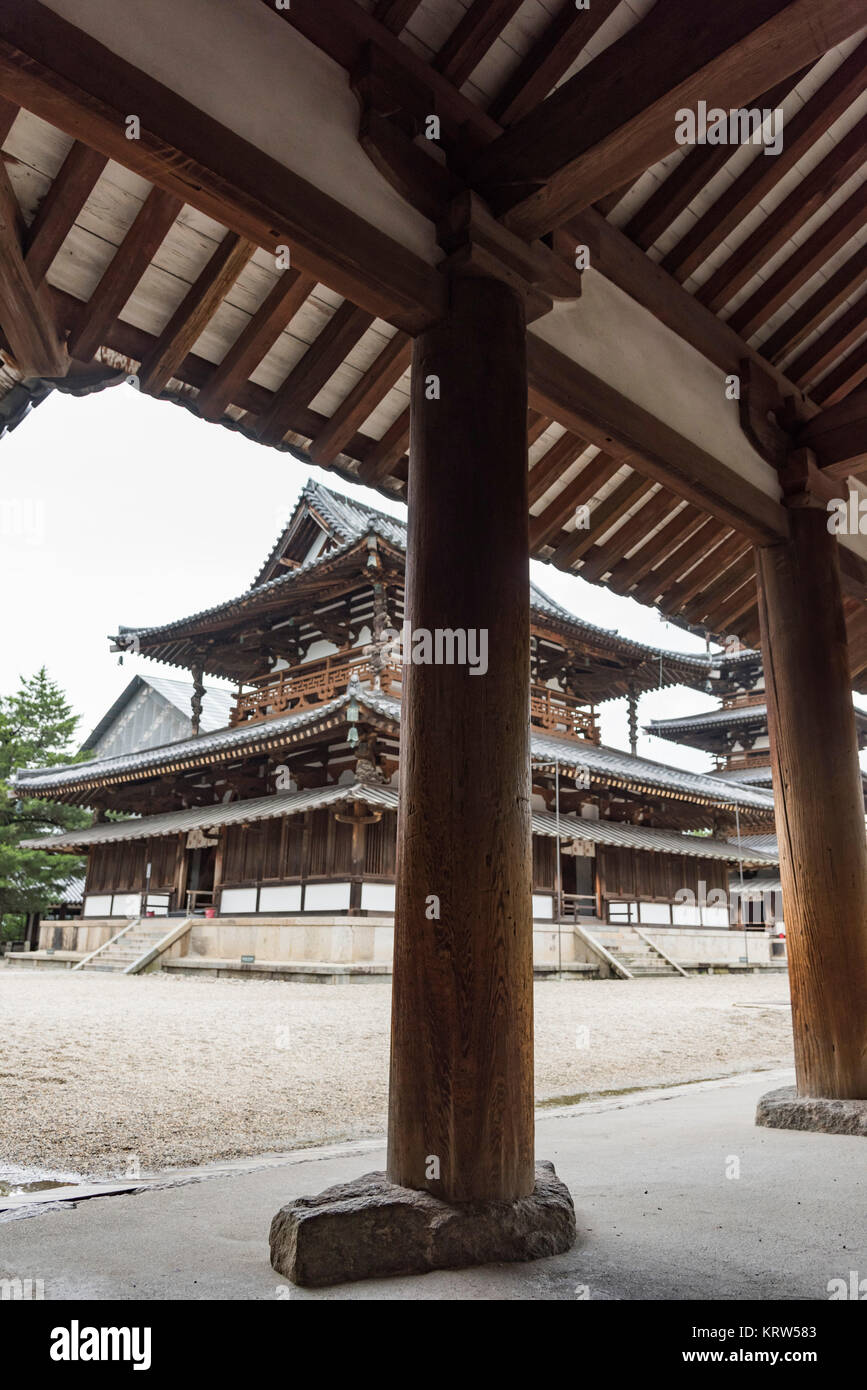 Entasis Pillars, Horyuji temple, Ikaruga Town, Ikoma District, Nara ...