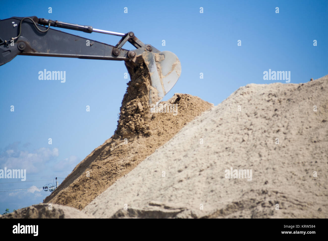 Close-up of a construction site excavator Stock Photo - Alamy