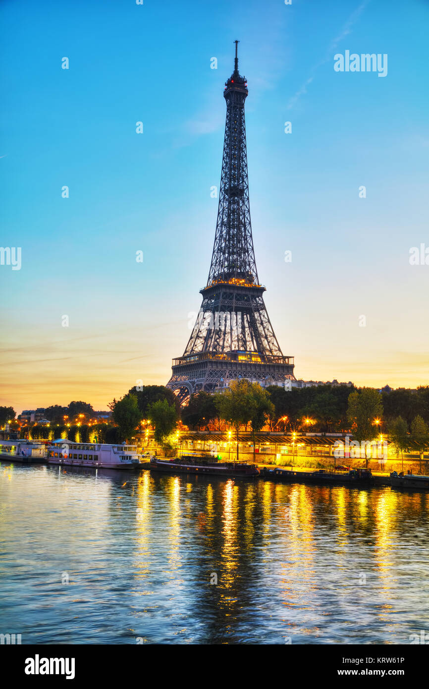 Cityscape with the Eiffel tower in Paris, France Stock Photo - Alamy