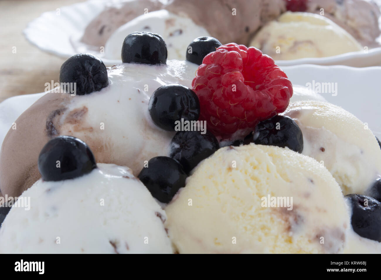 chocolate ice cream on the table Stock Photo - Alamy