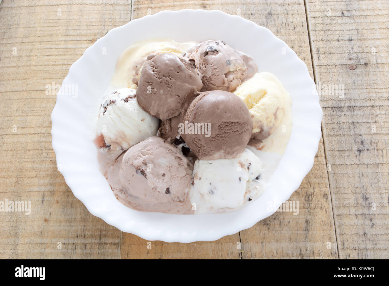 chocolate ice cream on the table Stock Photo - Alamy
