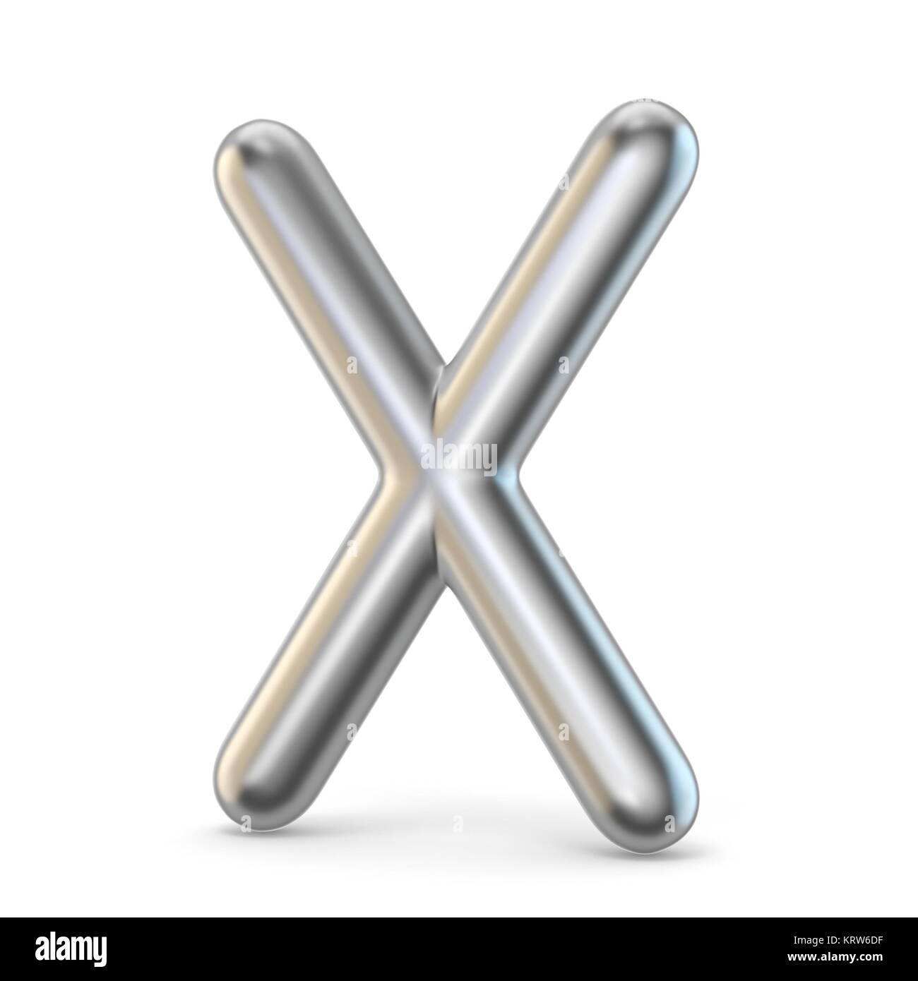 Metal alphabet symbol. Letter X 3D Stock Photo - Alamy