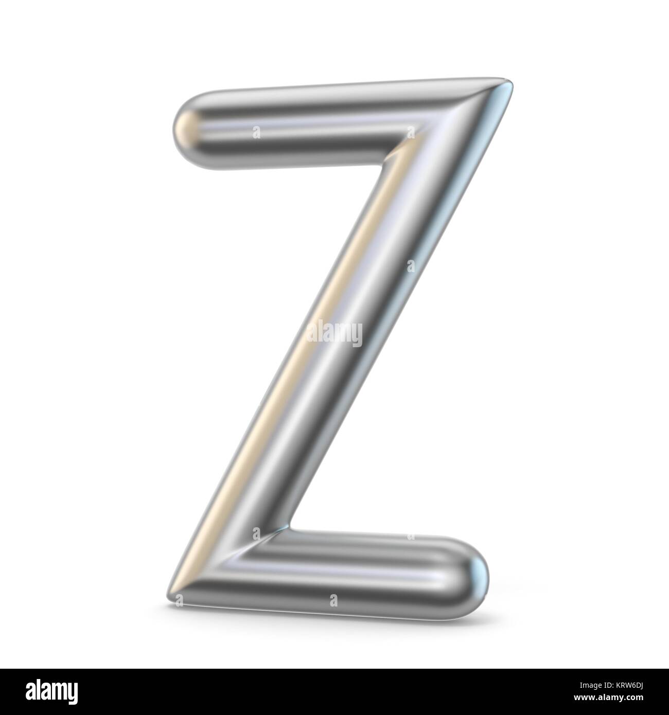 Metal alphabet symbol. Letter Z 3D Stock Photo - Alamy