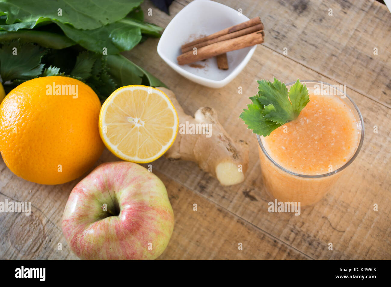 Fresh lemonade with ginger Stock Photo - Alamy